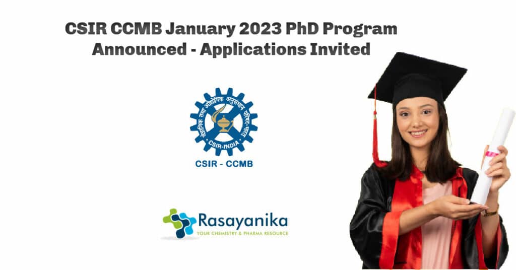 CSIR CCMB January 2023 PhD Program Announced