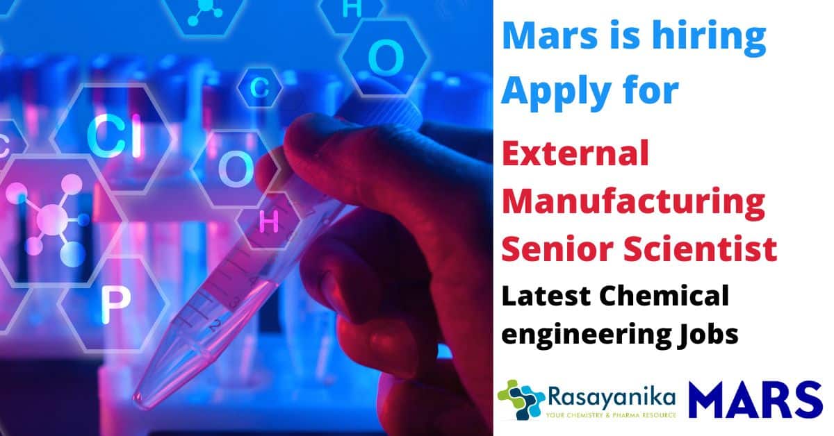 External Manufacturing Senior Scientist at Mars-Apply Now