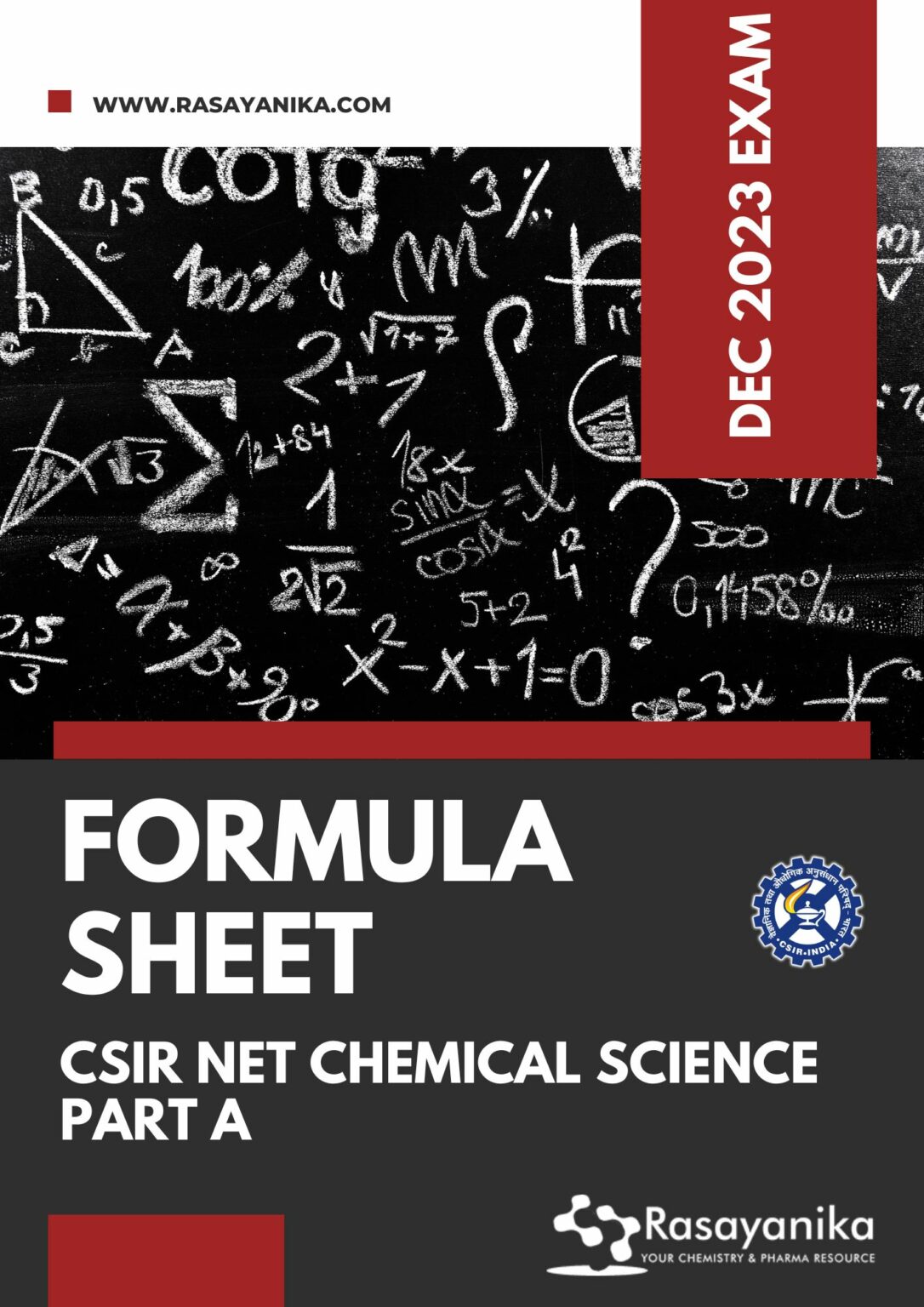 CSIR NET Formula Sheet For PART A Chemical Science - PDF