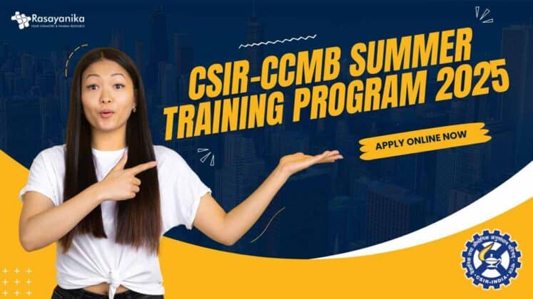CSIR-CCMB Summer Training Program 2025 - Apply Online