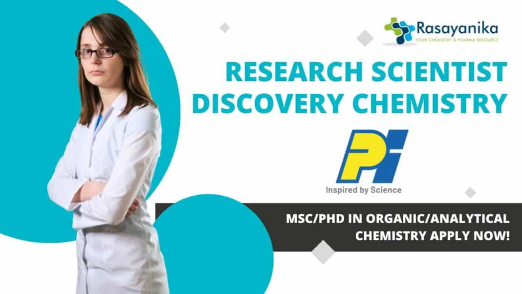 Research Scientist Discovery Chemistry at PI Industries - Apply
