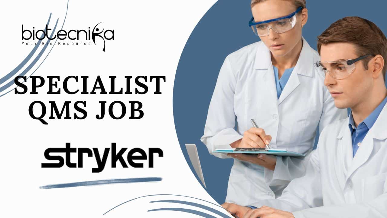 Specialist QMS Job at Stryker
