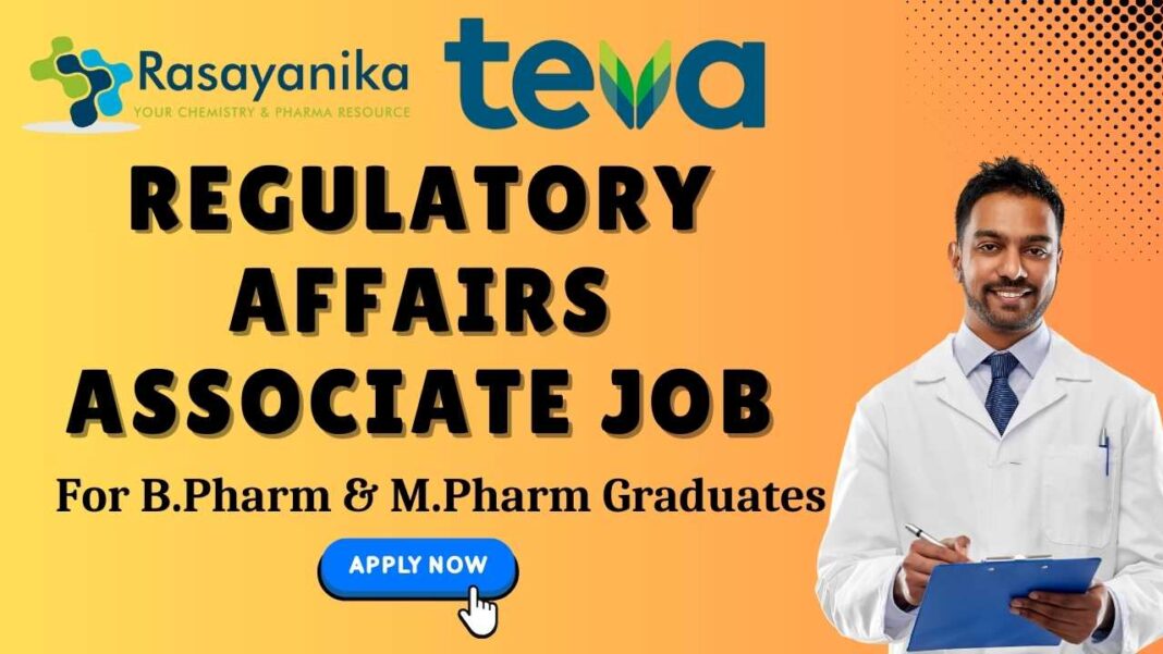 Regulatory Affairs Job at Teva for Pharma Grads in Navi Mumbai