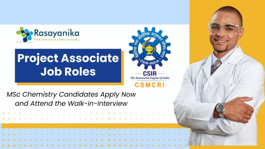 Walk-in-Interview at CSIR-CSMCRI:
