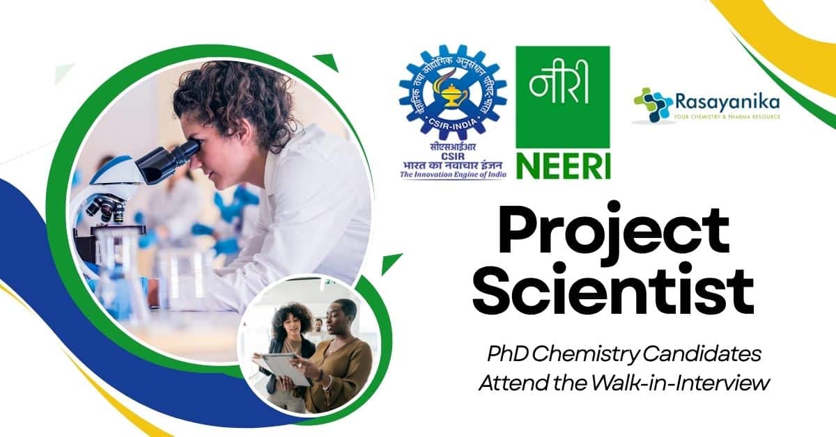 CSIR-NEERI Project Scientist Job Role
