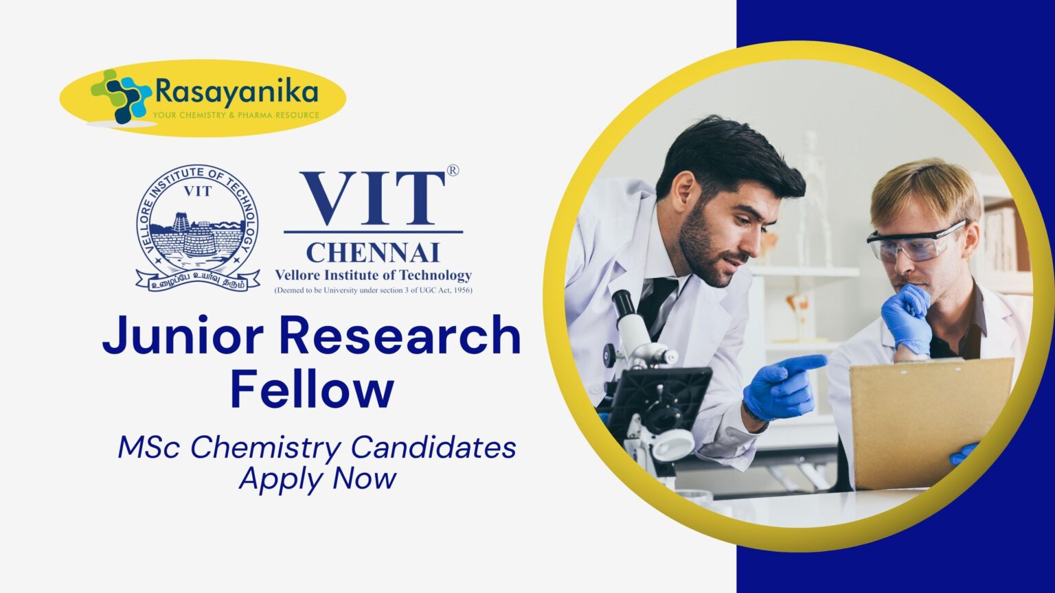 Chemical Engineering JRF Job at VIT