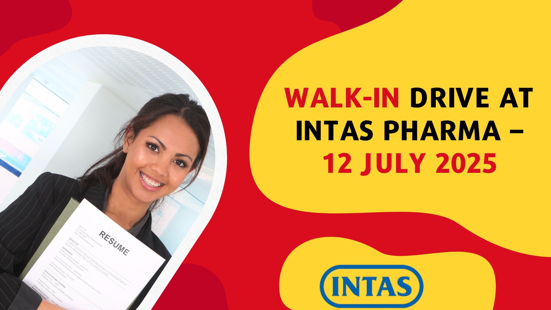 Walk-In Drive at Intas Pharma - – 12 July | Injectable Hiring