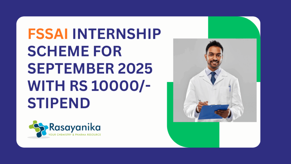 FSSAI Internship Applications Sept 2025 With Rs 10,000/- Stipend