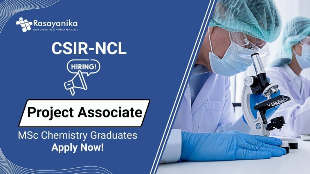 MSc Chemistry Jobs at NCL. Apply Now