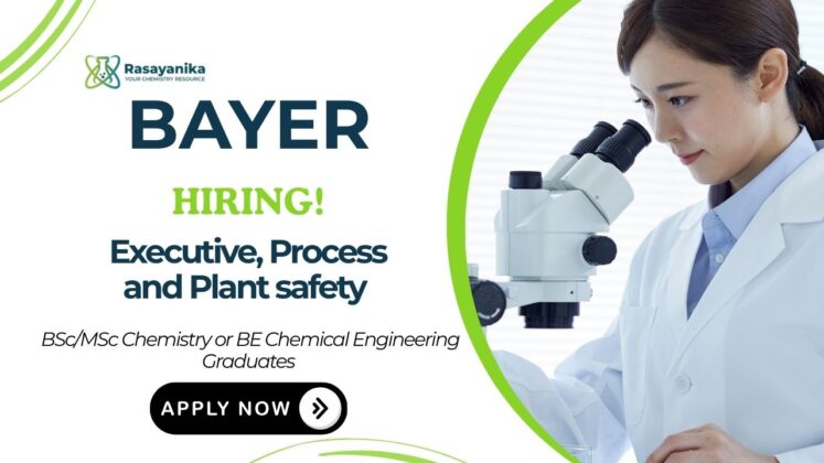 Process Executive Job at Bayer | Apply Now for Chemistry Jobs