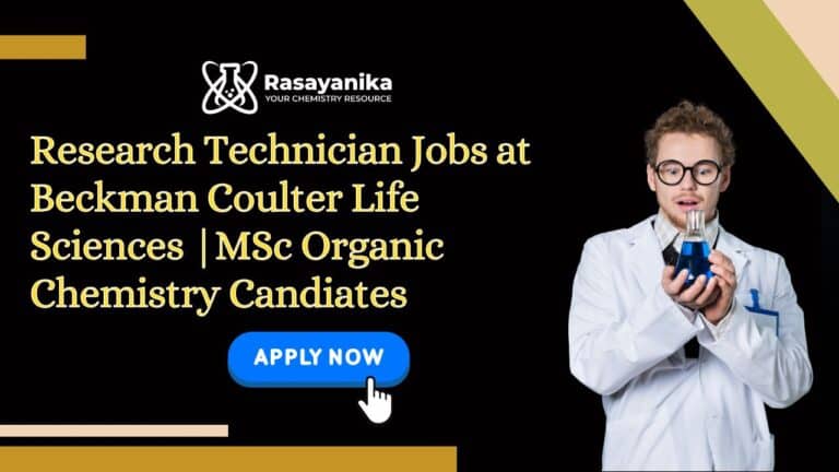 Research Technician Jobs at Beckman Coulter Life Sciences
