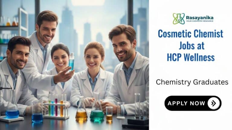 Cosmetic Chemist Jobs at HCP Wellness | Chemistry Jobs
