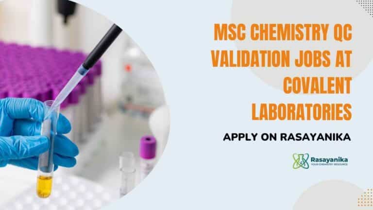 QC Chemistry Jobs 2026 | Covalent Labs QC Validation Jobs