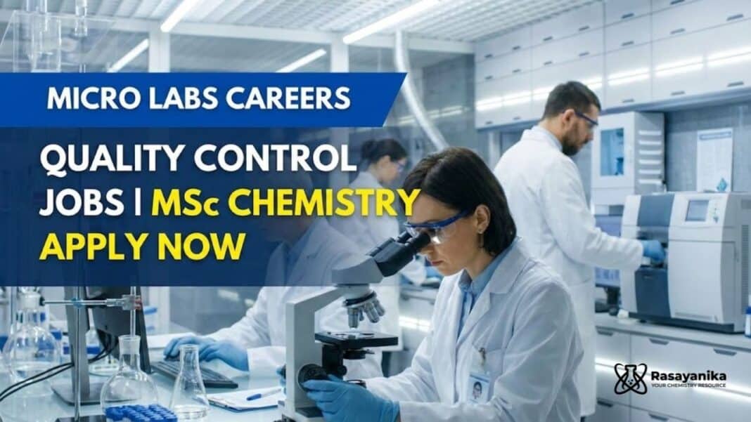 Micro Labs Careers: Quality Control Jobs | Apply Now