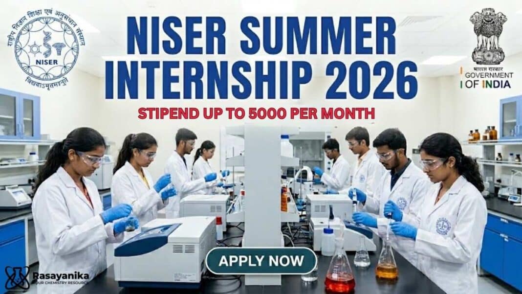 NISER Summer Internship 2026 | Chemistry Internship Opportunity