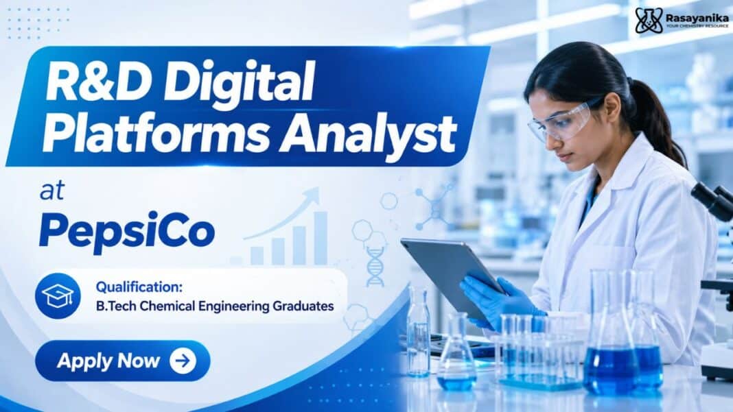 Chemical Engineering Job at PepsiCo | R&D Digital Platforms Analyst