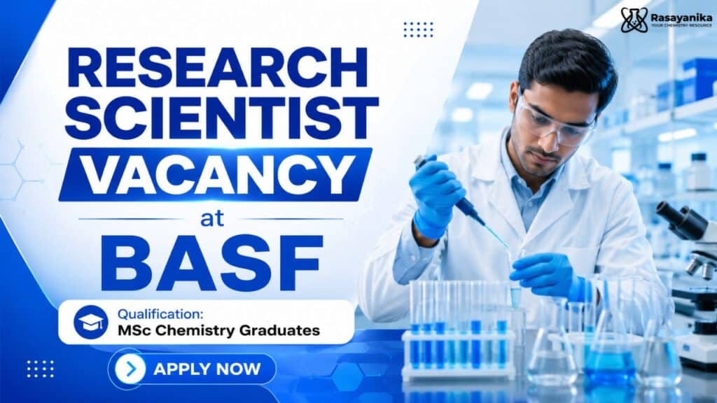 BASF Hiring Research Scientist | MSc Chemistry Job